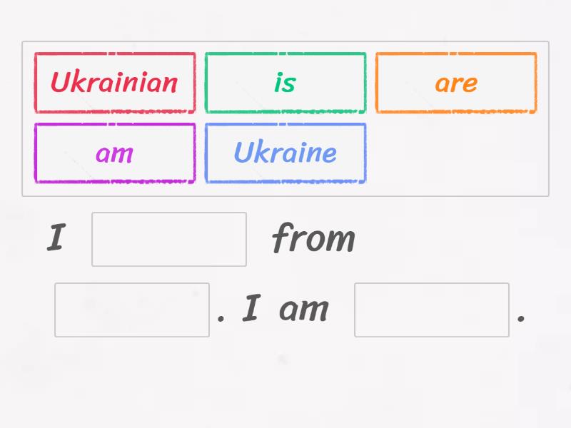 Countries and nationalities - Complete the sentence