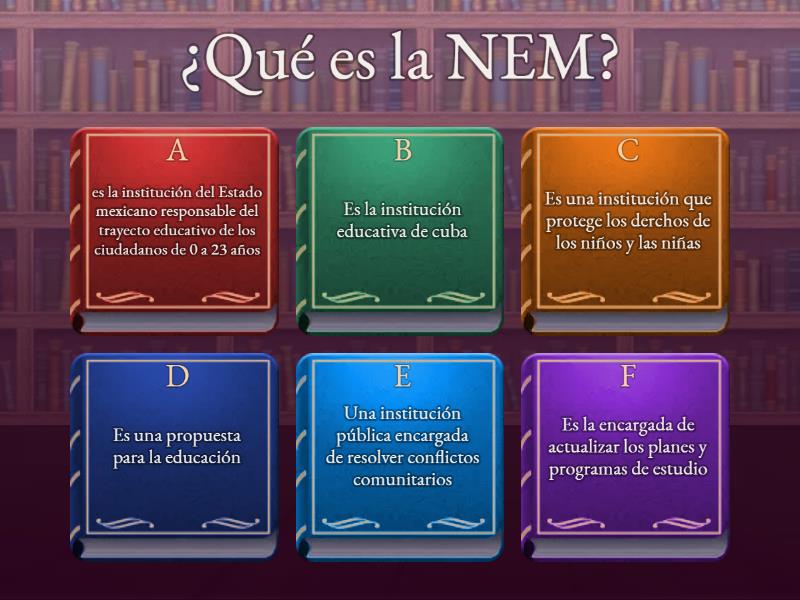 La NEM principios y orientaciones pedagógicas. p1 - Quiz