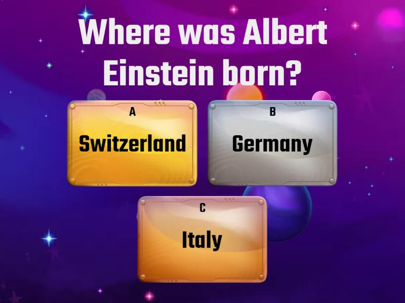 Albert Einstein Quiz - 7th (Mot.) - Test