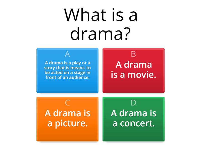 What are the five elements of a drama? - Quiz