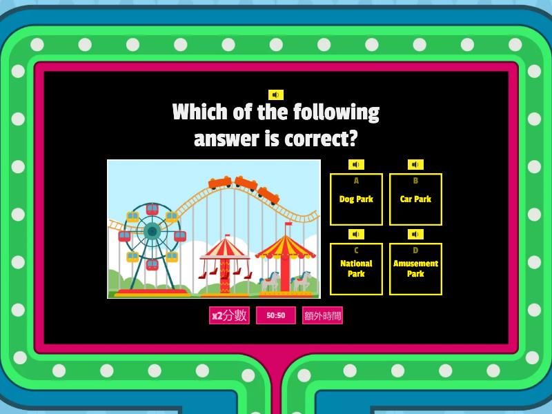Amusement Park - Gameshow quiz