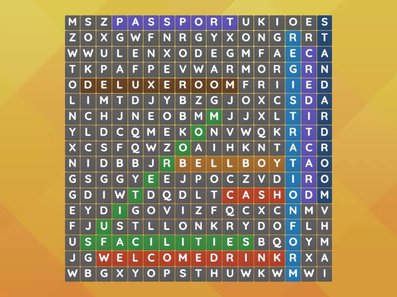 RECEPTION - Wordsearch