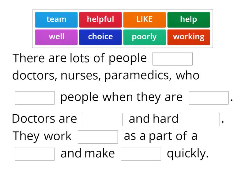 Doctors - Complete the sentence