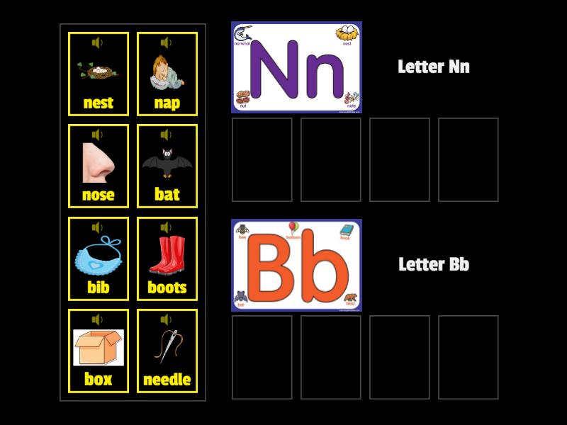 Letter Nn and Letter Bb - Group sort