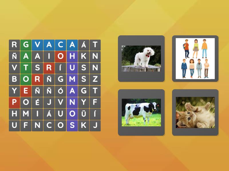 seres vivos - Wordsearch