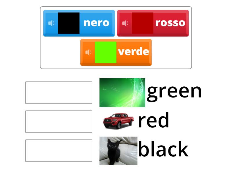 Associa i colori inglese-italiano - Match up