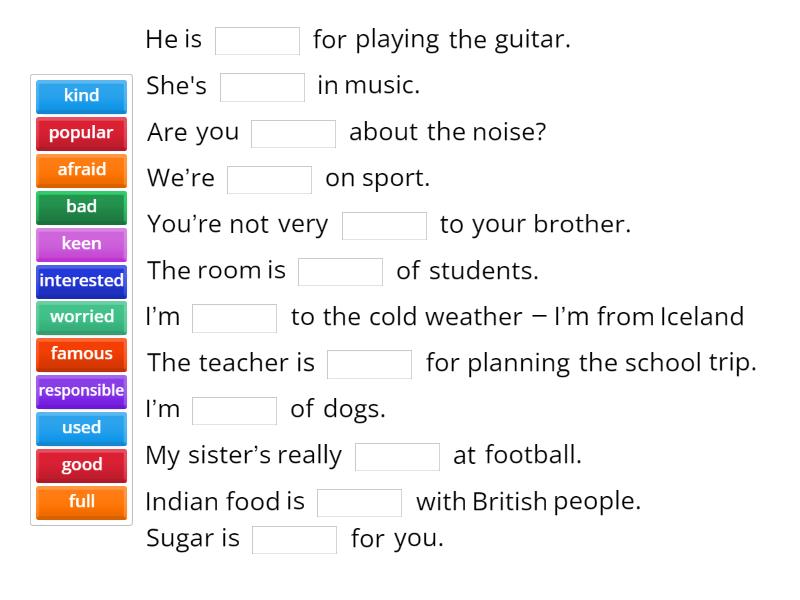 Unit 4 revision elem - Complete the sentence