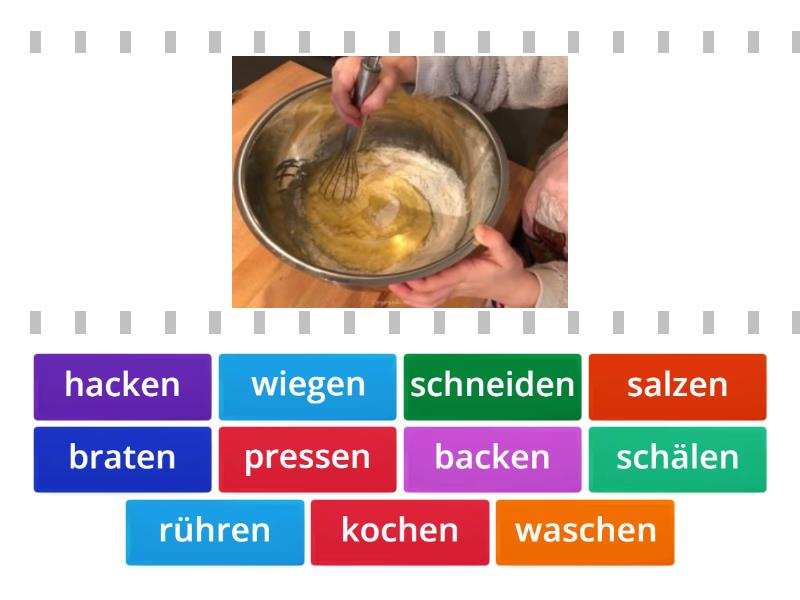 Kochen - Verben - Find the match