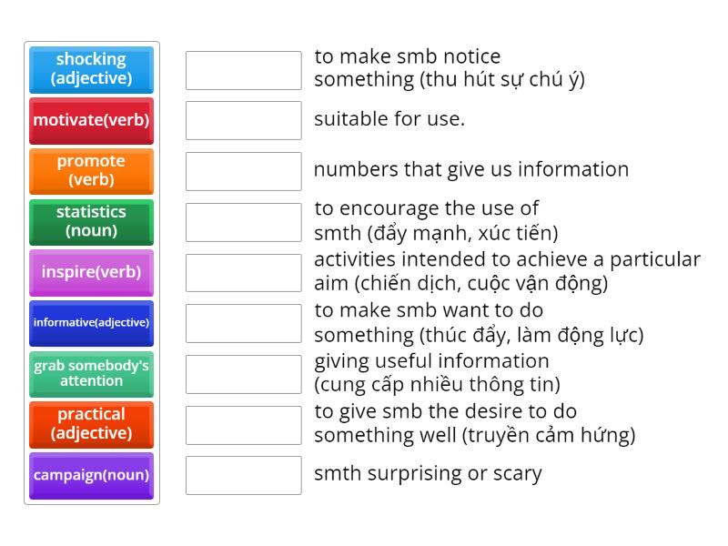 ODF 3 UNIT 9 LIFE SKILLS - VOCABULARY - Match up