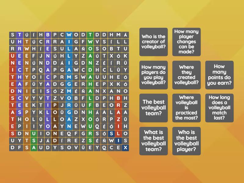 volleyball - Wordsearch