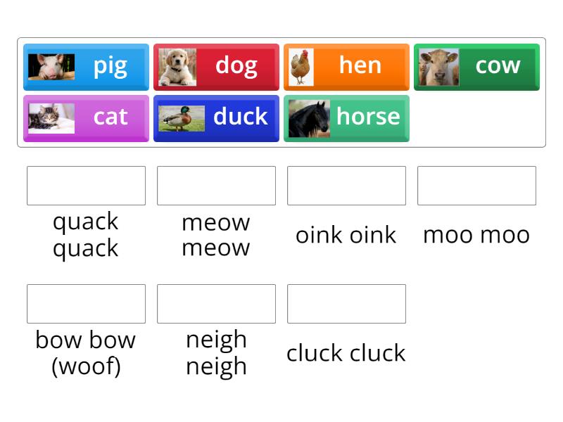 Animal sounds - Match up