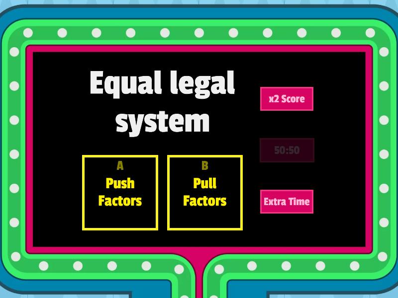 Push And Pull Factors Gameshow Quiz 