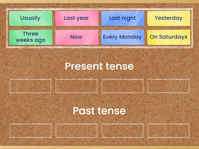 J3 learning study (present vs past tense) - Group sort