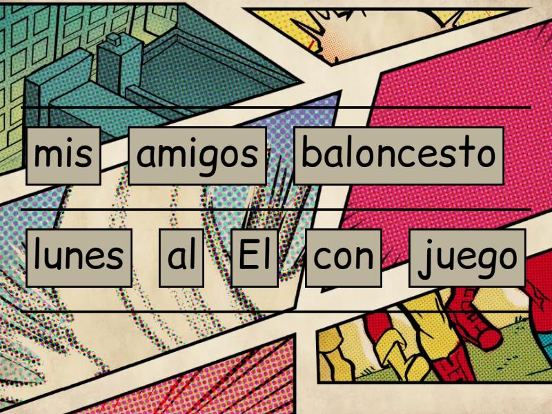 Ejemplos Las aficiones Pon las oraciones en orden - Unjumble