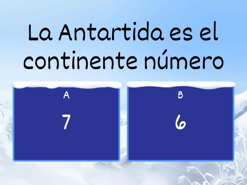 La Antartida - Cuestionario