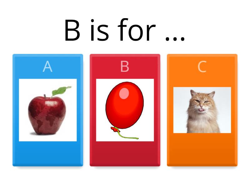 Pre1 - Letter B - Quiz
