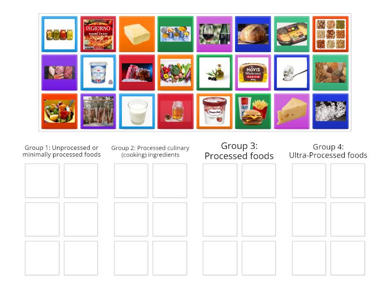 Nova Food System - Group sort