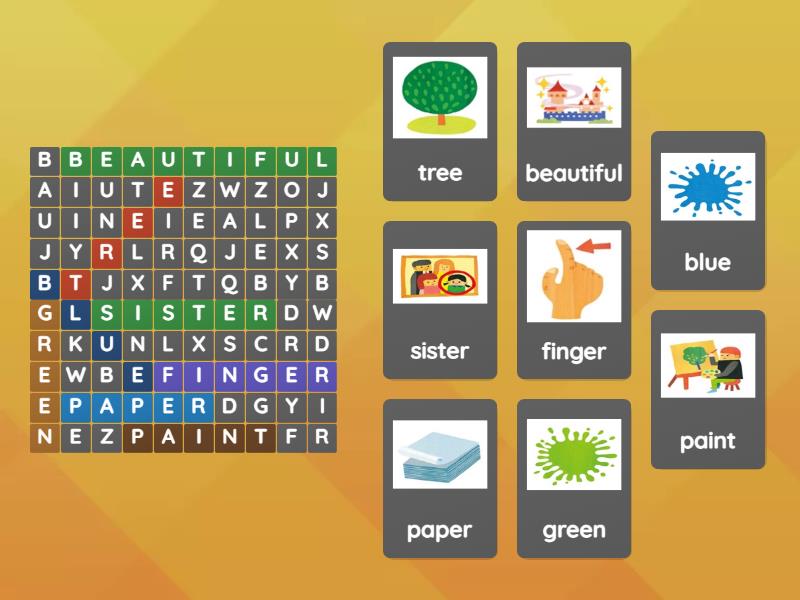 A1 Lesson 2 - Wordsearch