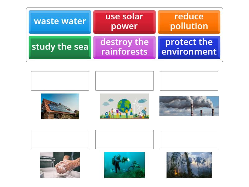 Climate change Vocabulary - Une las parejas