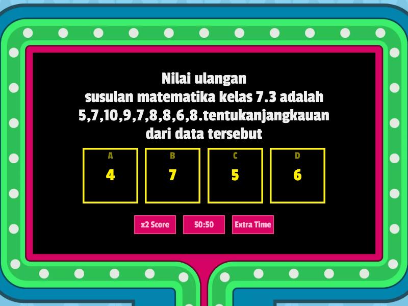 STATISTIKA ( UKURAN PENYEBARAN DATA) - Gameshow quiz