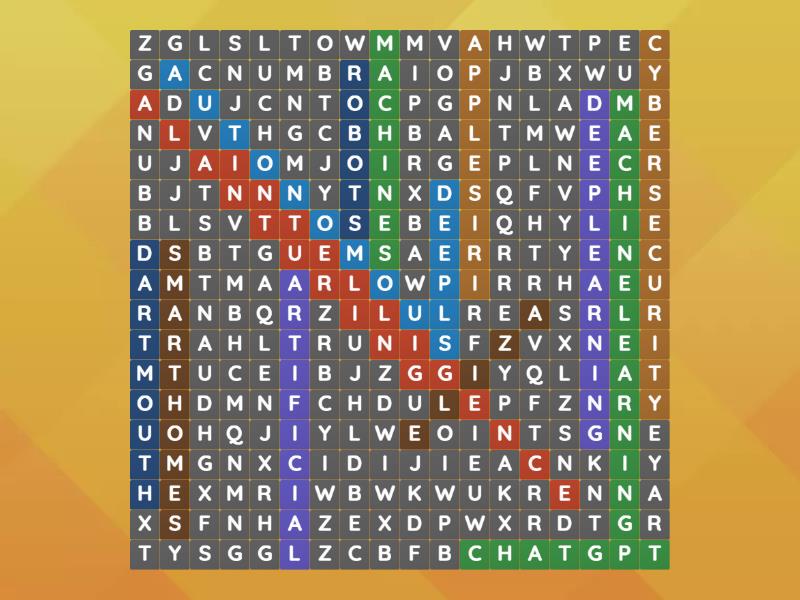 Key Concepts of Artificial Intelligence - Wordsearch