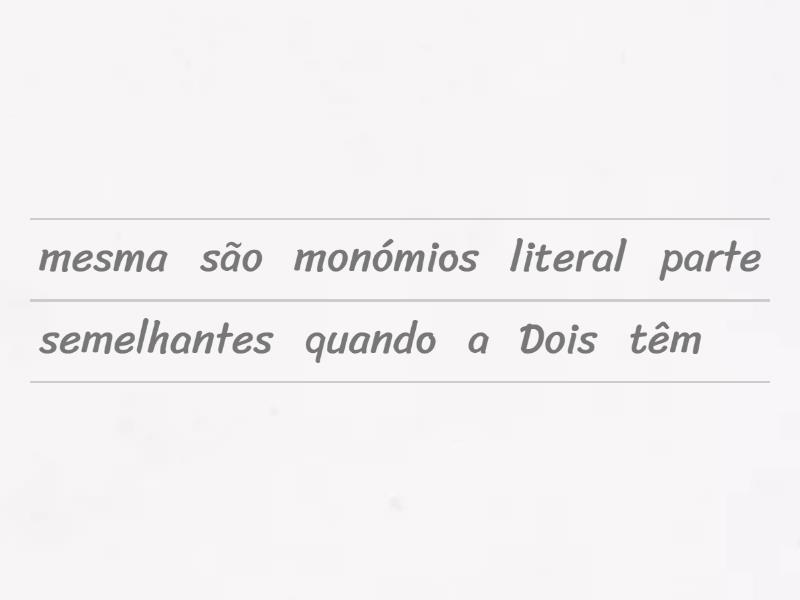 Organiza as frases de forma correta - Unjumble