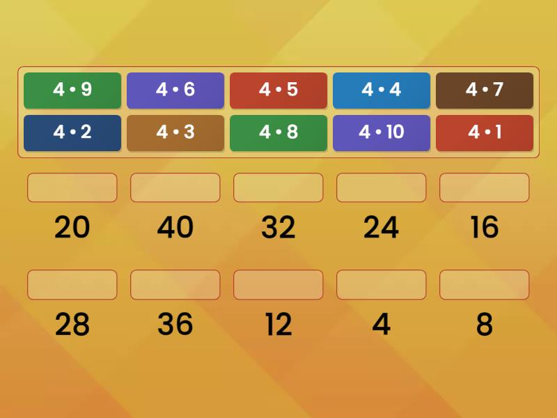 TABLA DEL 4 - Match up