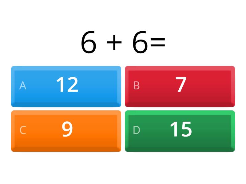 Sumas hasta el 12 - Quiz