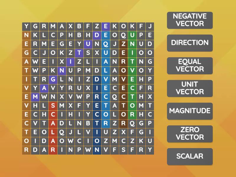Word Search Puzzle Search The Word In The Grid And Match The Clue
