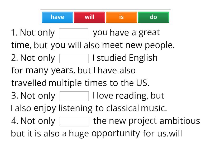 Not Only... but also... (Pop Quiz 1) - Completar la frase