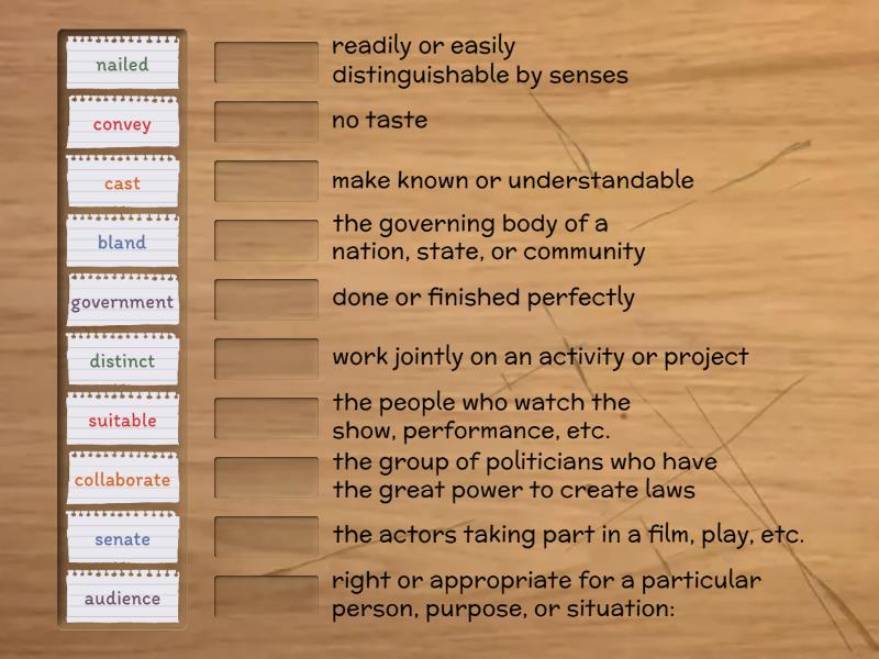 NOUN_ Vocabulary Builder - Match up
