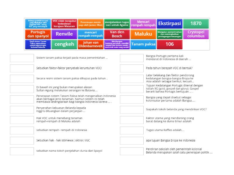Soal latihan - Match up