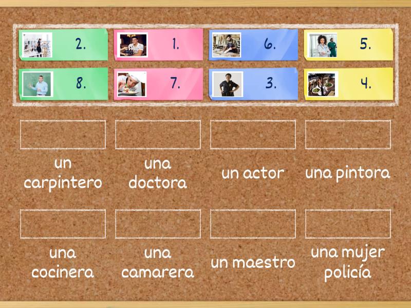 Nivel Básico_ Vocabulario_ Las profesiones - Match up