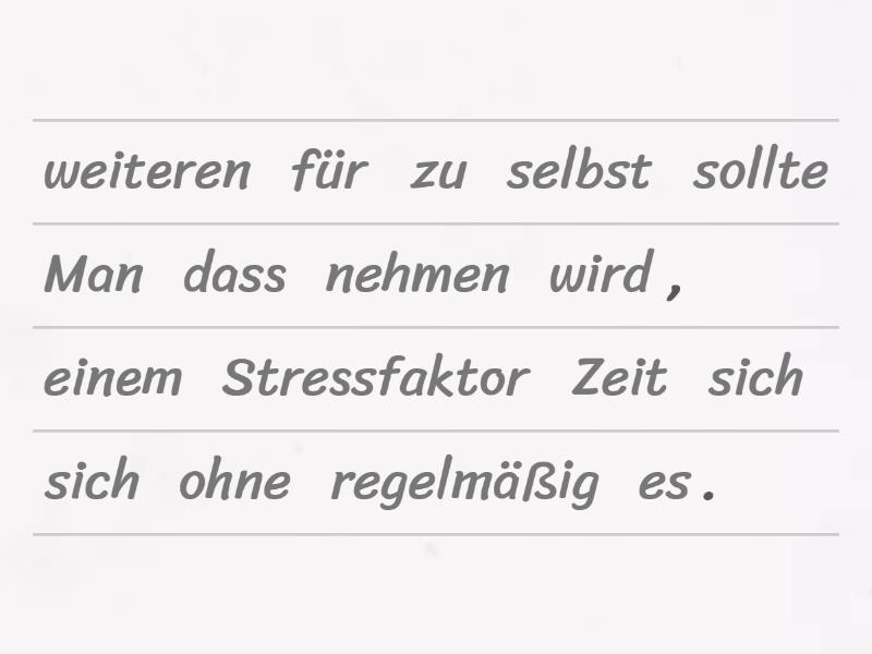 ohne dass (mentale Gesundheit) - Unjumble