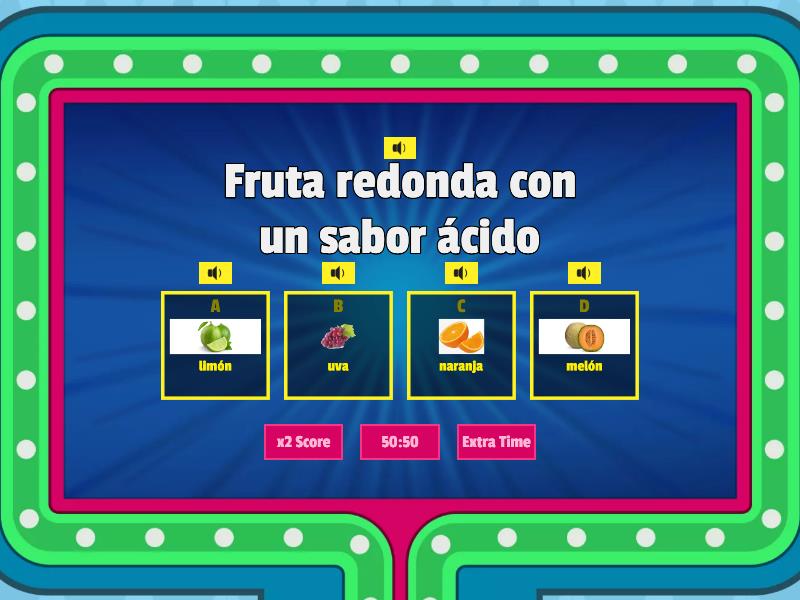 Adivina las frutas - Gameshow quiz