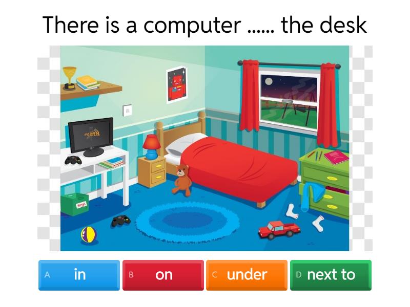 Prepositions of place (in/on/under/in front of/behind/next to/between ...