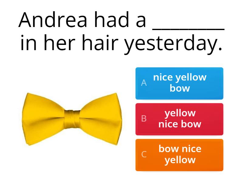 Adjective Order - Quiz