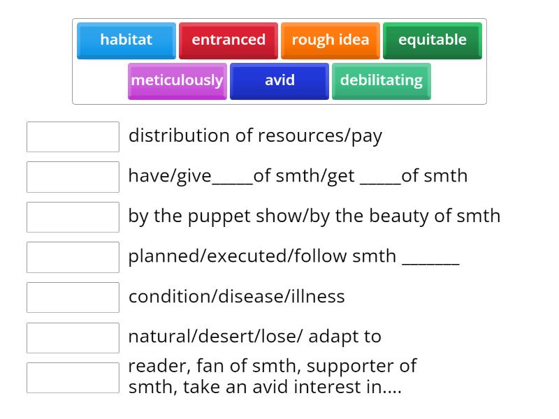 Roadmap B2+ Birdwatching collocations - Match up
