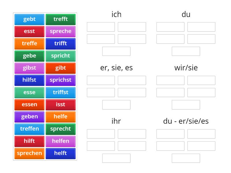 Verben (i) - Group sort