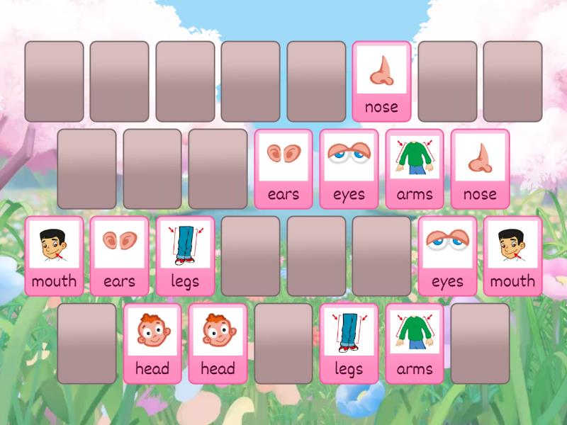 body parts - memory - Matching pairs