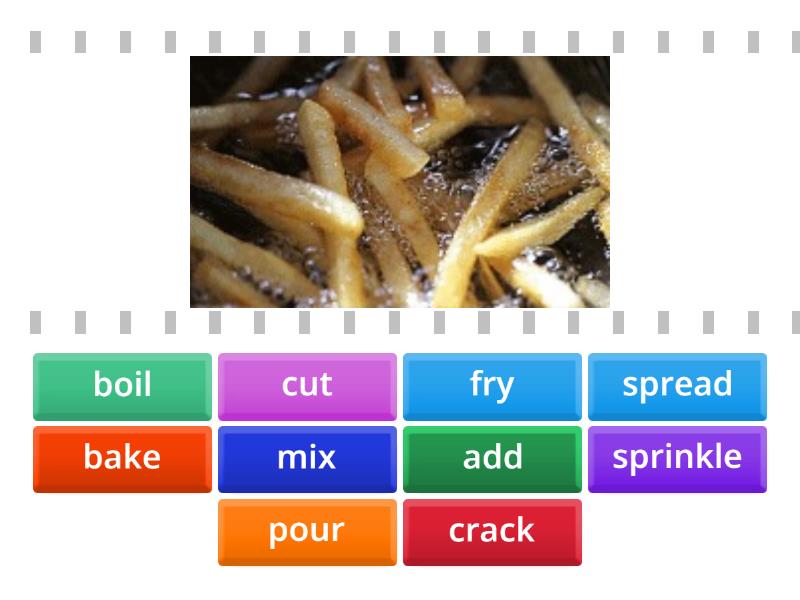Cooking Action Words - Find the match