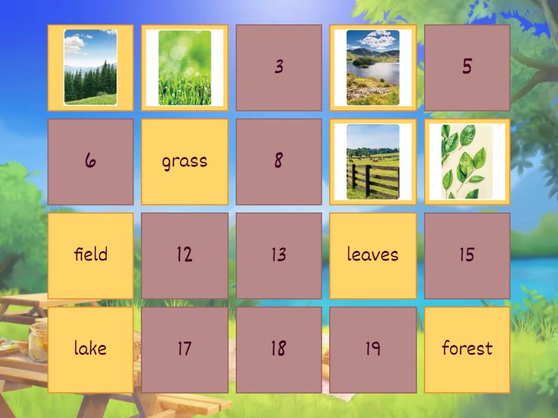 KB3 U6. Nature - Matching pairs