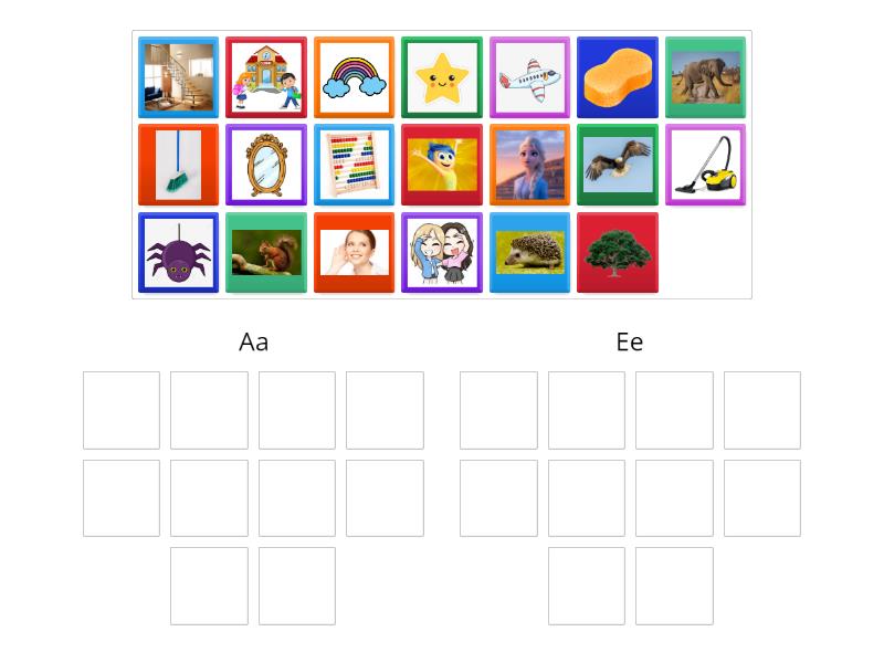 Letra A y E - Group sort