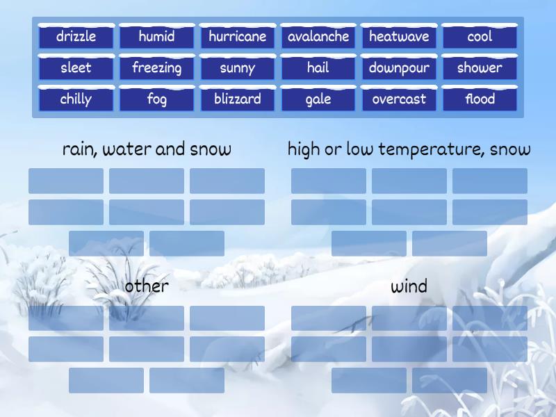 weather words sort - Group sort
