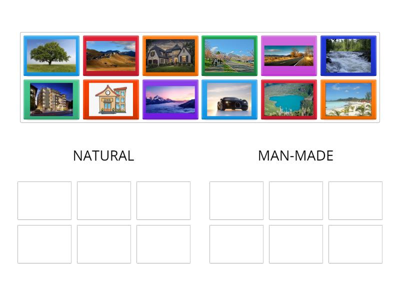 NATURAL V MAN-MADE - Group sort