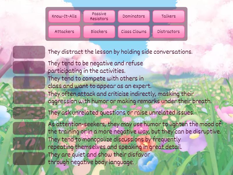 Resistant Behaviors - Match up