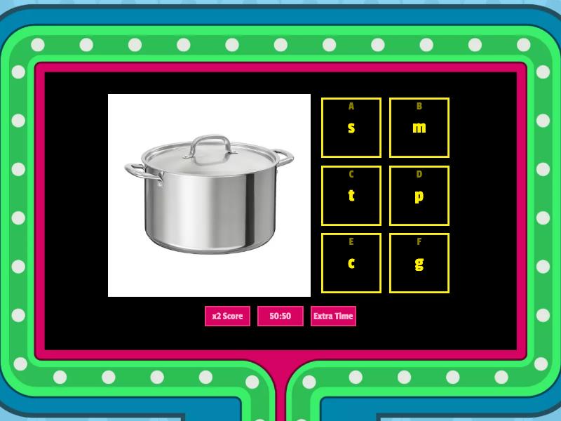Lesson 1 Final Sound s a t p c g o m (no vowels) - Gameshow quiz