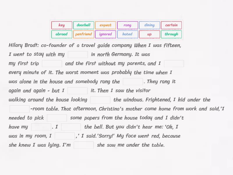 Solutions Pre-Intermediate 6F - Complete the sentence