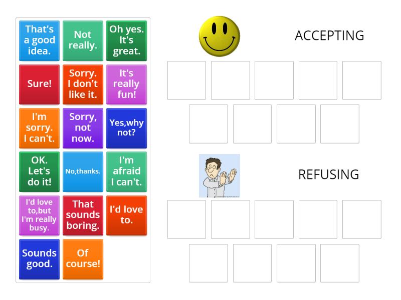 Accepting & Refusing - Group sort