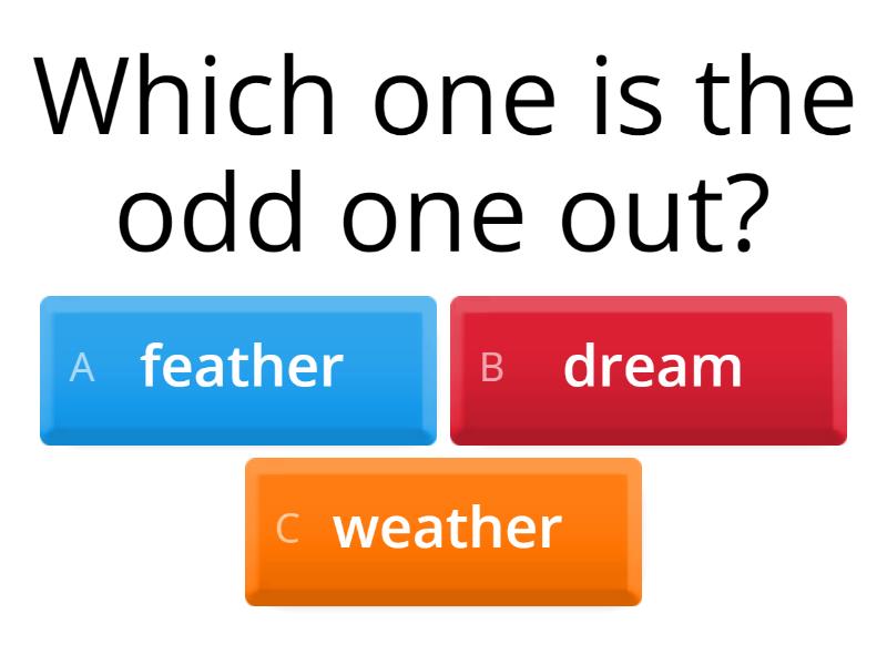 Phonics Review - Odd One Out - Quiz